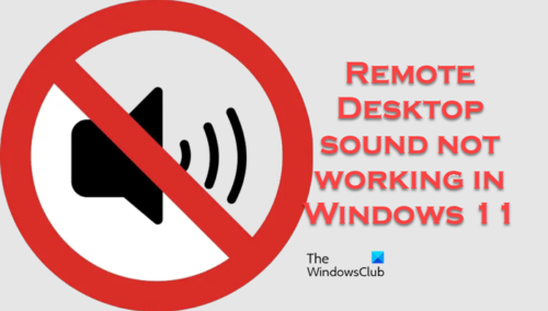 Remote Desktop sound not working in Windows 11