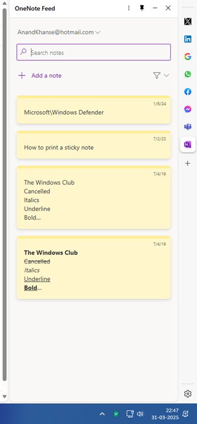 How to use the Note Sidebar in Microsoft Edge