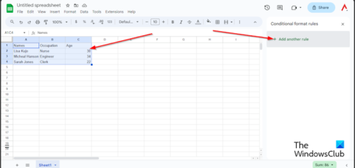 How to change Cell Color in Google Sheets