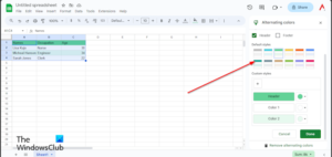 How to change Cell Color in Google Sheets
