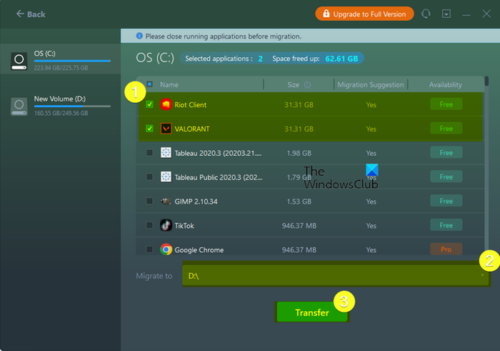 How to move program files from SSD to HDD in Windows 11/10
