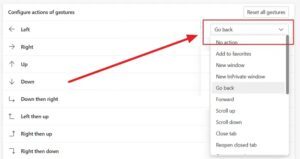 How to enable and use Mouse Gestures in Microsoft Edge