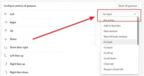 How to enable and use Mouse Gestures in Microsoft Edge