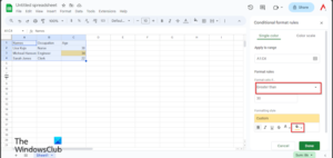 How to change Cell Color in Google Sheets