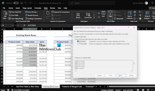Excel Date Filter is not grouping by month [Fix]