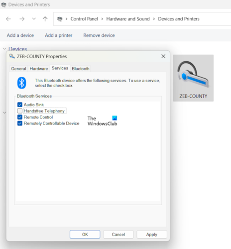 Enable or disable Handsfree Telephony in Windows 11