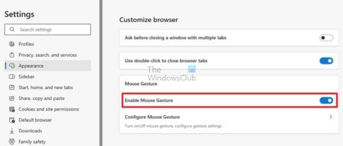 How to enable and use Mouse Gestures in Microsoft Edge