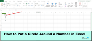 How to put a Circle around a Number in Excel