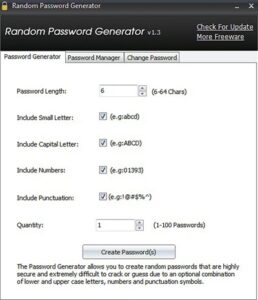 Free Password Generators for Windows PC
