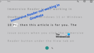 Immersive Reader not working in OneNote [Fix]