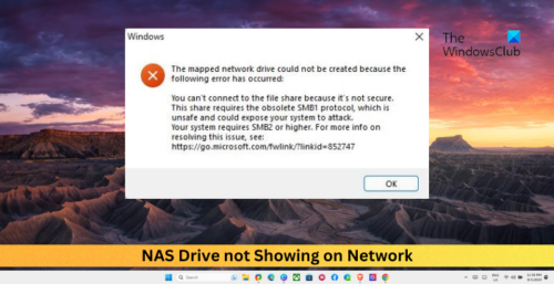 NAS Drive not Showing on Network in Windows 11