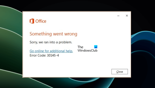 Office Error Code 30145-4 [Fix]