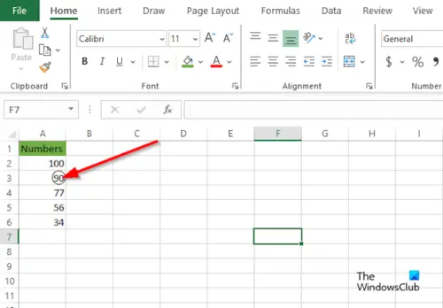 How to put a Circle around a Number in Excel