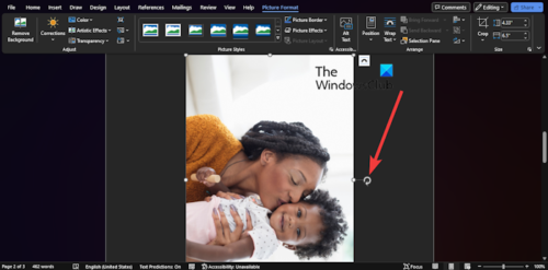 How to rotate Picture in Word