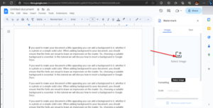 How to insert Background Image in Google Docs