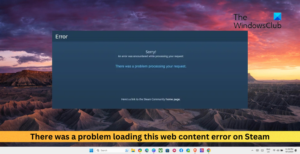 There was a problem loading this web content Steam Error