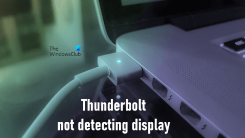 Thunderbolt not detecting display Windows 11