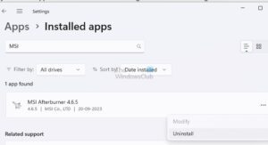 MSI Afterburner failed to start scanning [Fix]
