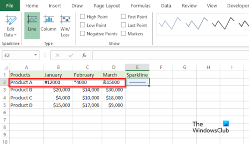 Sparklines not showing up in Excel [Fix]