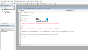 How to randomize Slides in PowerPoint