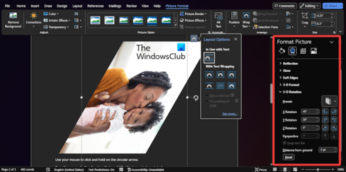 How to rotate Picture in Word