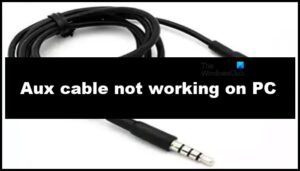 AUX cable not working on PC [Fix]