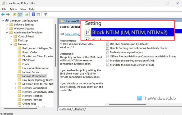 Block NTLM attacks over SMB in Windows 11: GPEDIT, PowerShell
