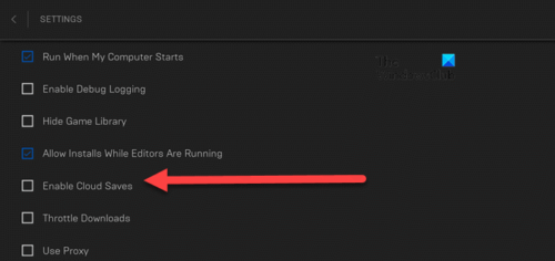 Fix Epic Games slow cloud sync
