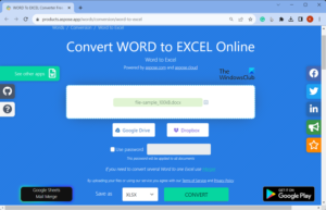 How to convert Word to Excel?