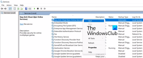 Easy Anti-Cheat Error Code 30005 (CreateFile failed with 32)