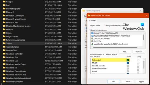 The Steam install folder is currently not writable [Fix]