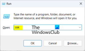 How to open Onscreen Keyboard in Windows 11?