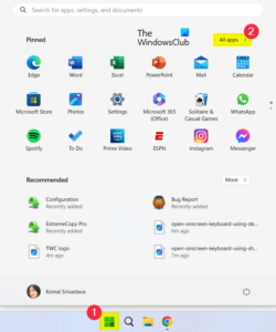 How to open Onscreen Keyboard in Windows 11?