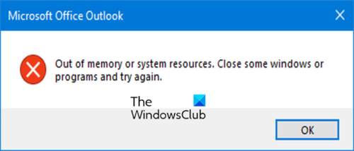 Outlook Out of memory or system resources error [Fix]