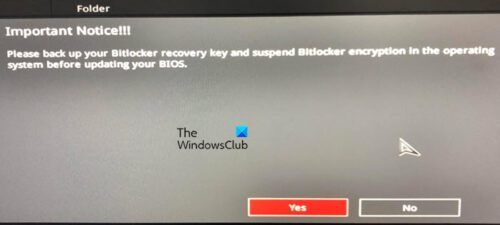 Backup BitLocker recovery key and suspend BitLocker encryption before ...