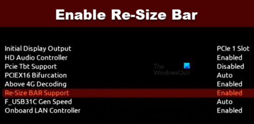 Resizable BAR from NVIDIA: How to enable ReBAR in BIOS?