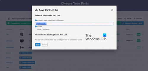 How to use PCPartPicker to build a PC?