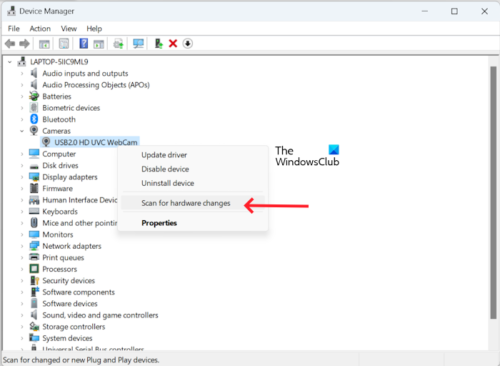 How to Scan for hardware changes in Windows 11