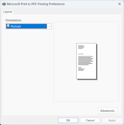 Printer keeps printing Landscape instead of Portrait