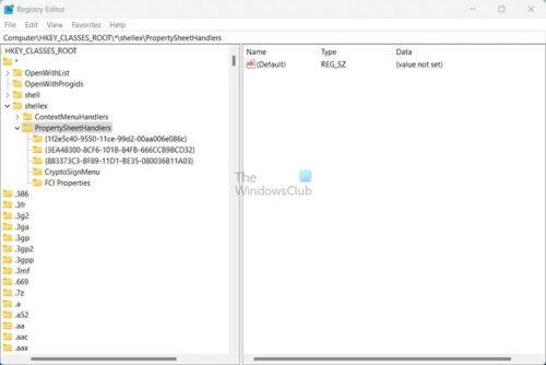 Details Tab missing in the Properties window in Windows 11