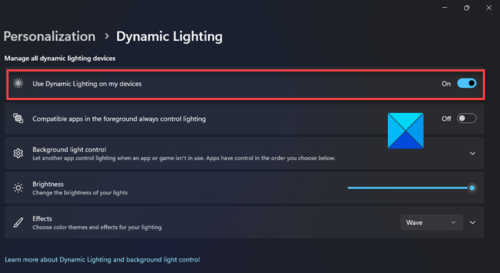 How to Enable and Use Dynamic Lighting on Windows 11