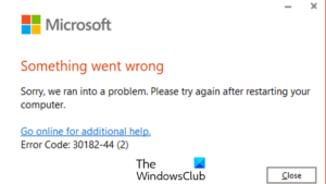 Fix Office Error Code 30045-29, Something went wrong