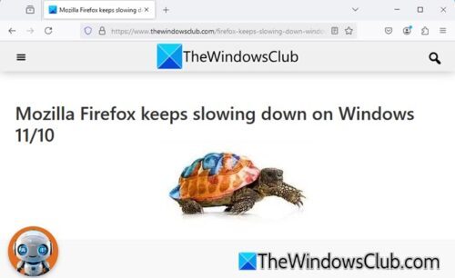 Firefox keeps slowing down on Windows PC