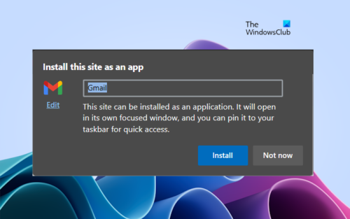 How to install Gmail app in Windows 11