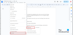 Add and remove Section Break or Page Break in Google Docs