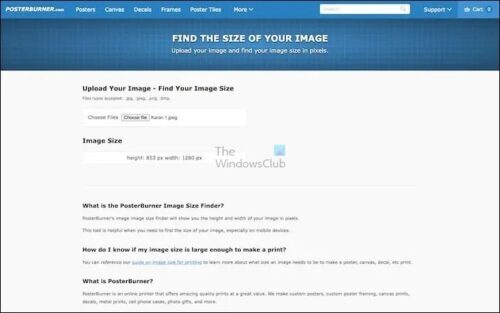 Online Image Size Finder to find Image Size by upoading image