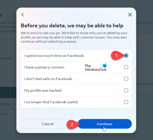 How to delete an additional Profile on Facebook