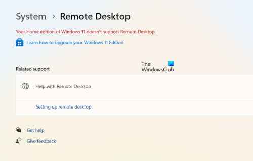 How to use Remote Desktop over LAN on Windows 11/10