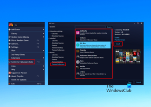 How to download and use Playnite fullscreen themes