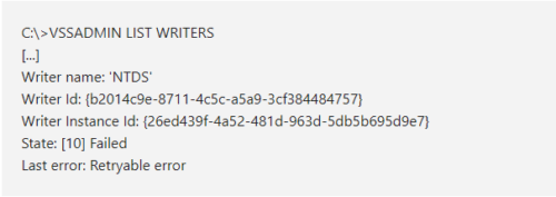 VSS Error 0x80042326, Volume being reverted was lost
